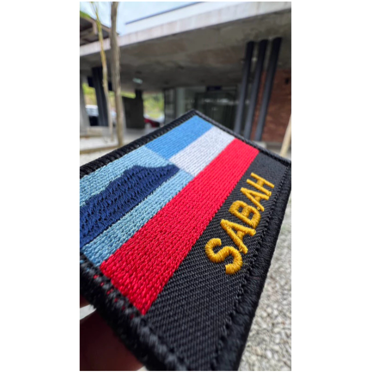 Flag Sabah + wording embroidered patch | Shopee Malaysia