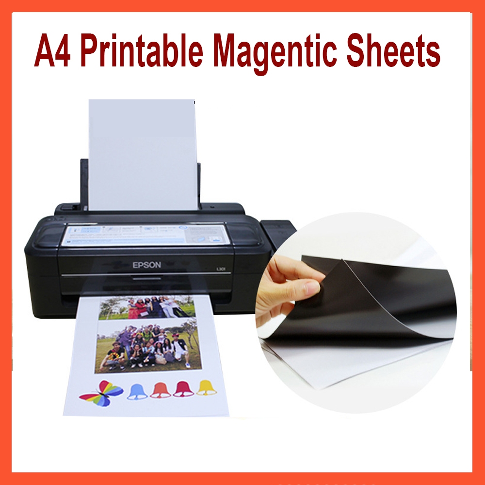 A4 Printable Magnetic sheets Flexible 5pcs Photo Inkjet Sheet Paper ...