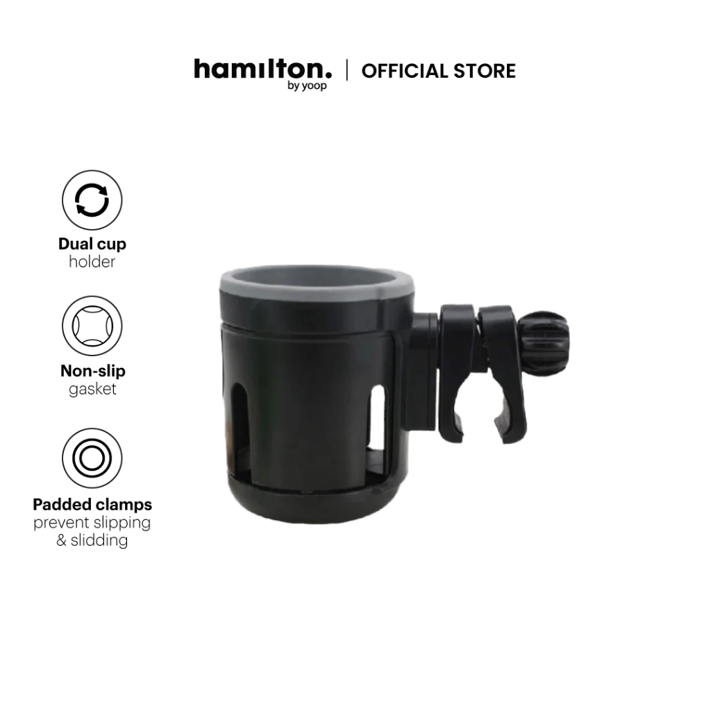 Hamilton Stroller Accessories Universal 2-in-1 Cup Holder Baby Bottle ...