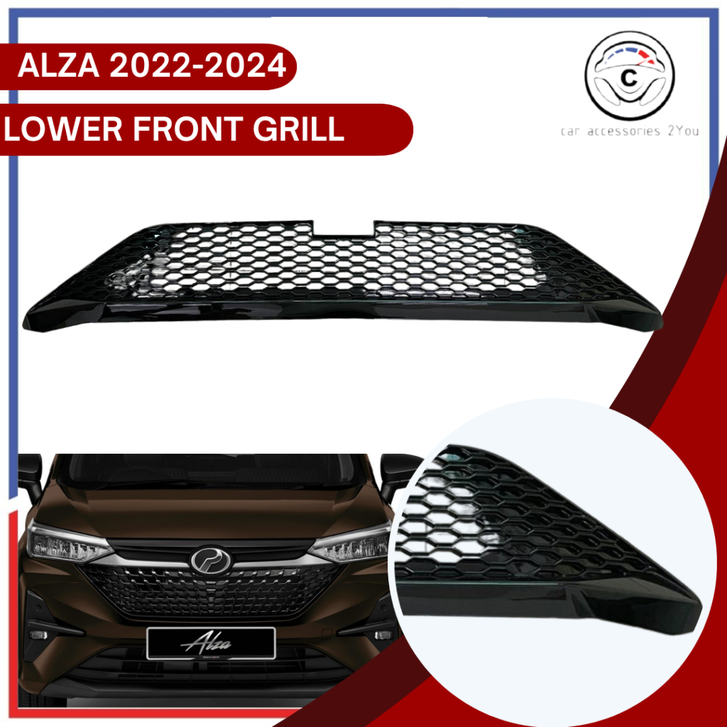 Perodua Alza 2022-2024 Front Bottom Grill Glossy Black Grilled Plug And ...