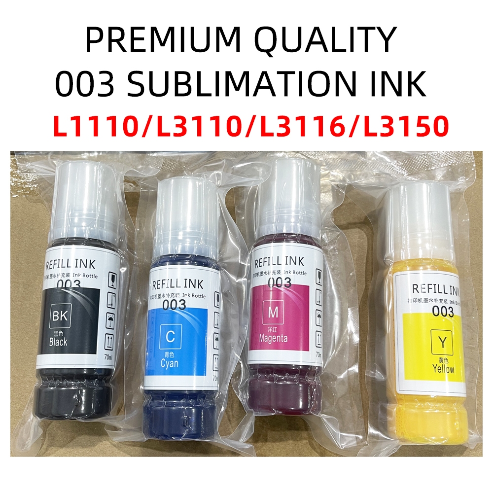 Epson 003 Sublimation Ink For L3110 L3116 L3150 L3156 L3210 L3250 L3216 ...