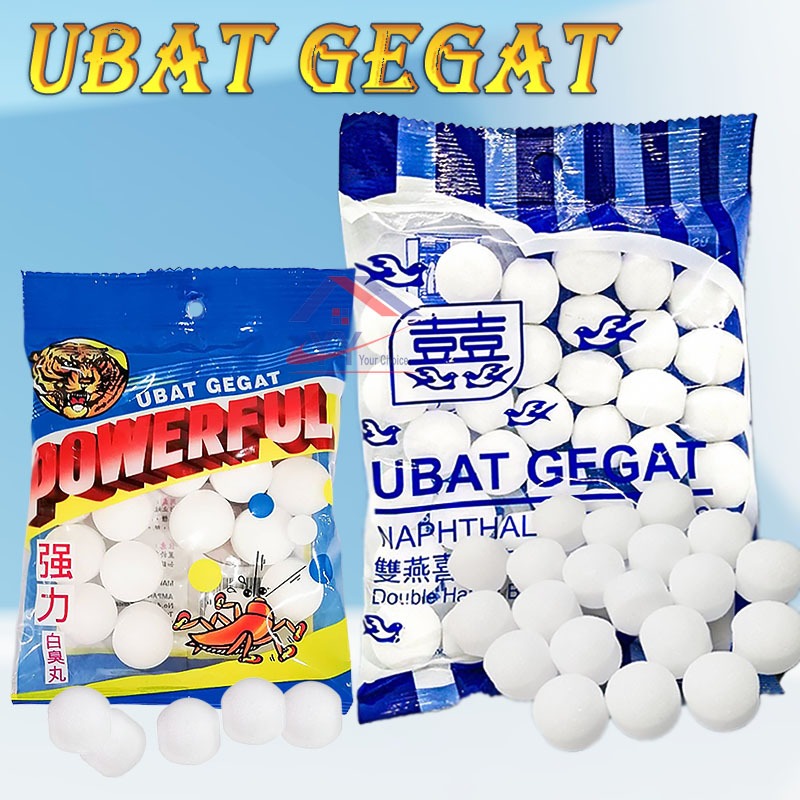 Tiger Powerful Ubat Gegat 80g/Doubleheppi Moth Ball-200g/Ubat Gegat ...