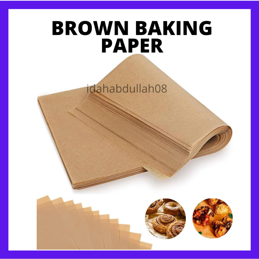 200pcs Brown Square Paper High Quality Baking Parchment Cake Liner Oven ...