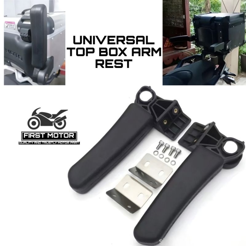 UNIVERSAL TOP BOX ARM REST RACK MOTORCYCLE ACCESSORIES ACCESSORY ...