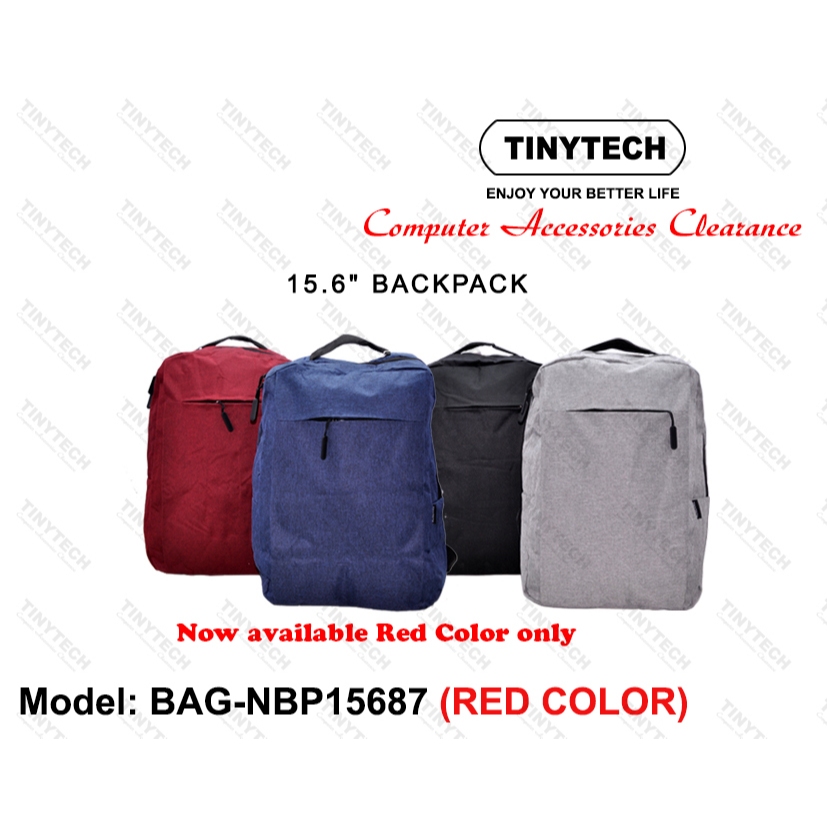 TINYTECH BAG-NBP15687 15.6" LAPTOP BACKPACK (RED COLOR) | Shopee Malaysia