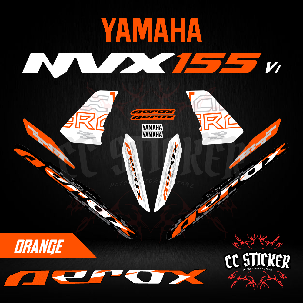 YAMAHA NVX / AEROX V1 | MOTOR STICKER STRIPE (41) CUSTOM BODY STICKER ...