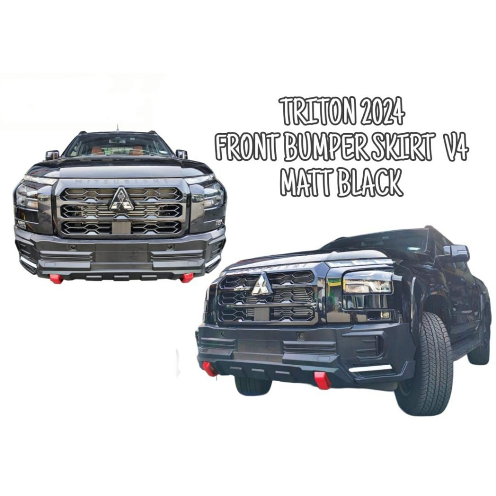 MITSUBISHI TRITON 2025-2026 FRONT BUMPER GUARD SKIRT BODYKIT LED DRL ...