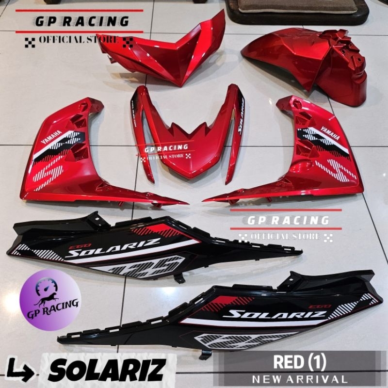 Ego Solariz cover set Red with sticker (1) Merah "GP RACING" | Shopee ...