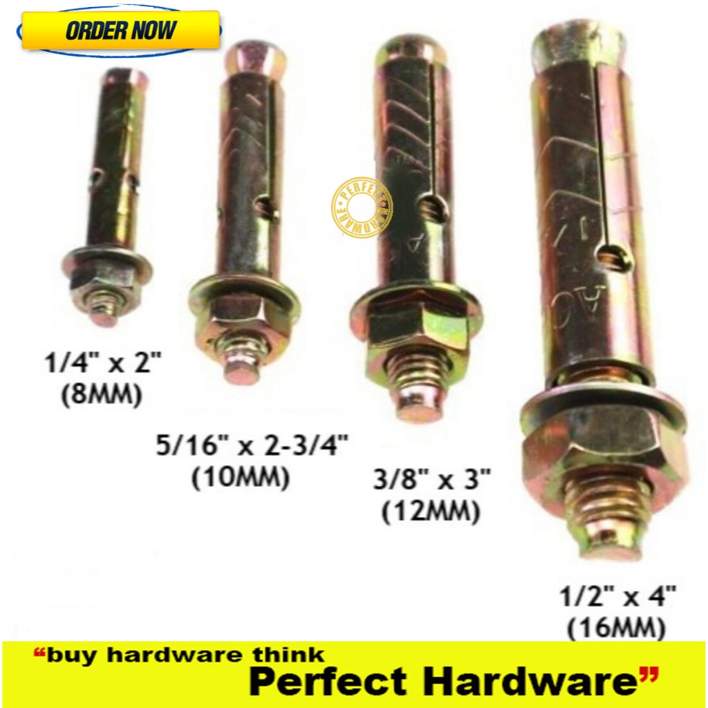 Sleeve PJ Anchor / Sleeve Anchor Screw Wallplug /Wall Plug Besi 1/4''x2'',5/16''x 25/8'',3/8''x3 ...