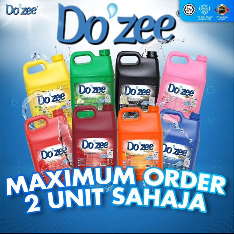 [PROMO YES‼️] DOZEE 10KG Laundry Detergent Do zee Detergent Dozee Sabun ...