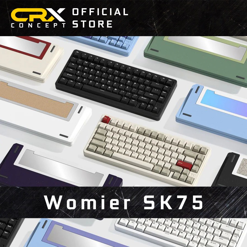WOMIER SK75 75% Mechanical Keyboard RGB Aluminium Wireless 3-Modes ...