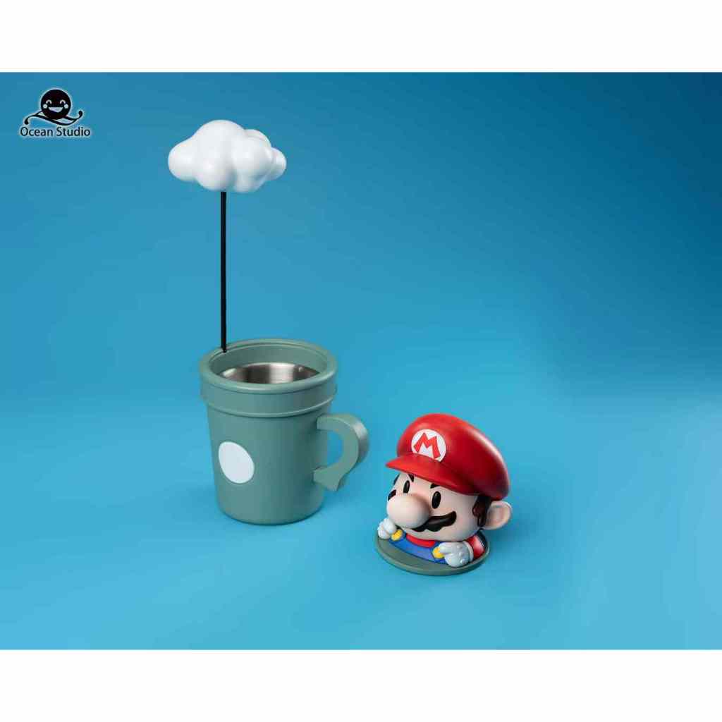 Ocean Studio - Mario Super Mario Cup Resin Statue GK Anime Figure ...