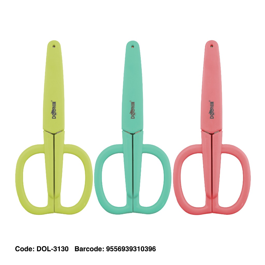 Dolphin DOL-3130 Safety Student Scissors With Protective Cover ...