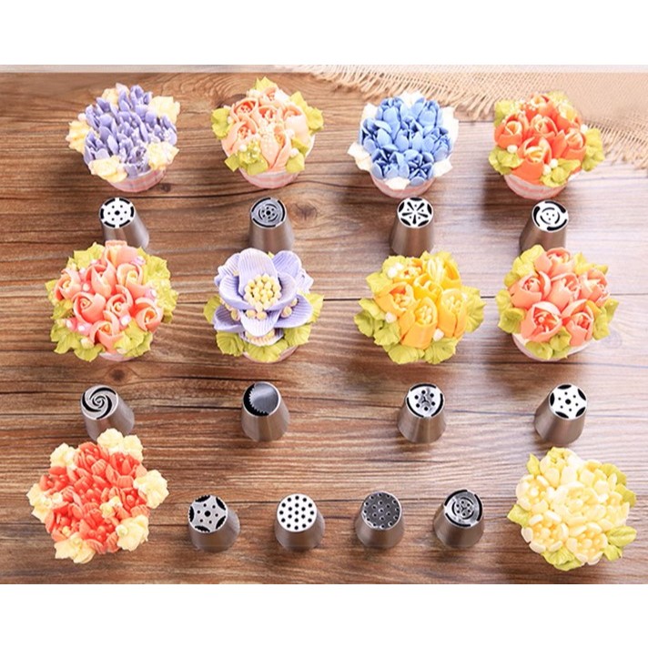Tulip Rose Nozzle Christmas Russian Nozzle Cake Nozzle Flower Icing Tip ...
