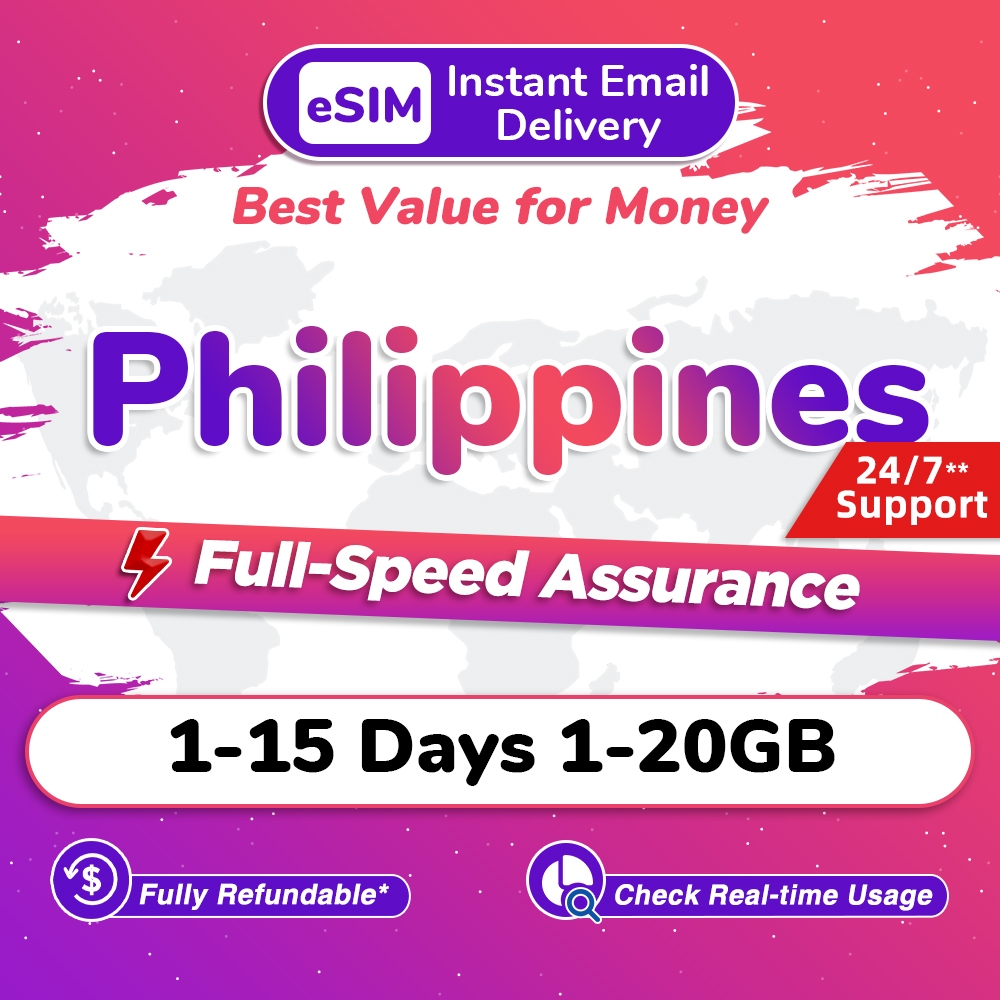 Philippines eSIM 1-15Days 1-10GB 5G/4G Data | High Speed Travel Data ...