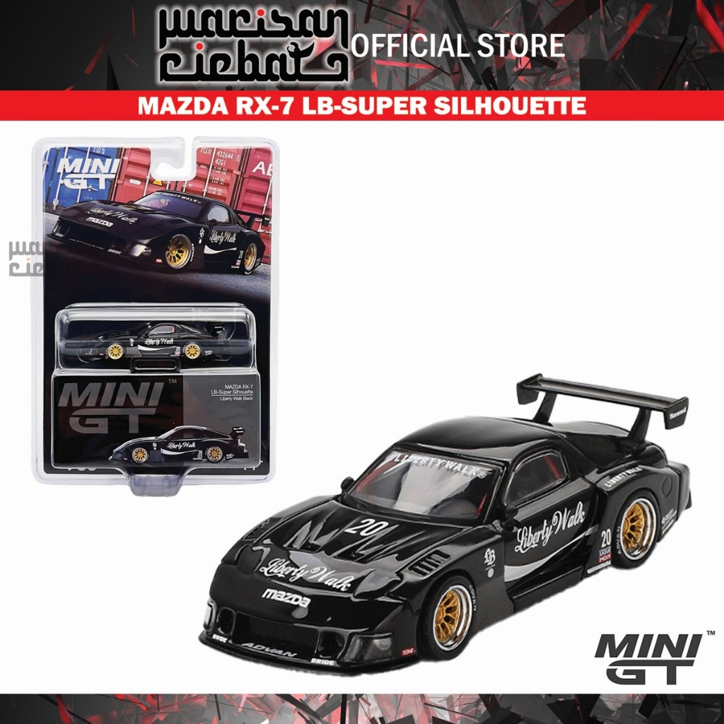 Mini GT 1/64 785 MAZDA RX-7 LB-Super Silhouette Liberty Walk Black ...