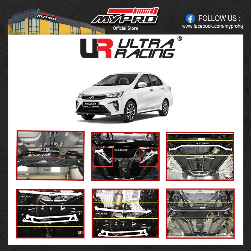 Perodua Bezza 1.0 '16 - 17' Bar Ultra racing 100% original | Shopee ...