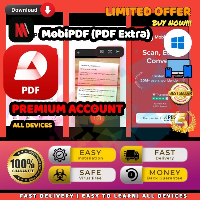 MobiPDF (PDF Extra) ⭐ Full Version ⭐ All Devices & Windows PC Software | Lifetime Premium ...