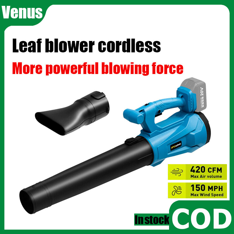 48V 20000rpm 6 Speed Rechargeable Cordless Blower Electric Leaf Snow ...