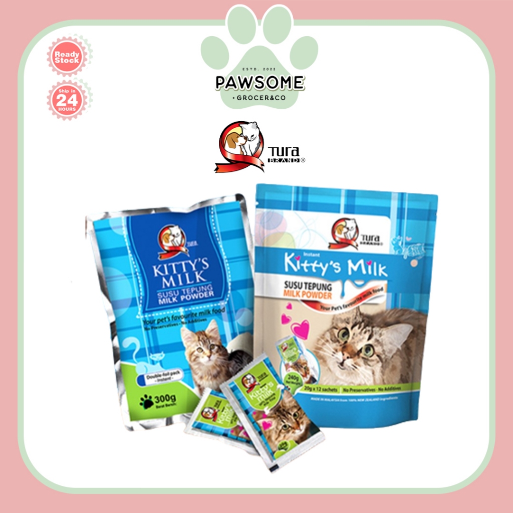 TURA Kitty's Milk Milk Powder For Cats & Kitten 300G/240G(12 SACHETS x 20G) | Shopee Malaysia