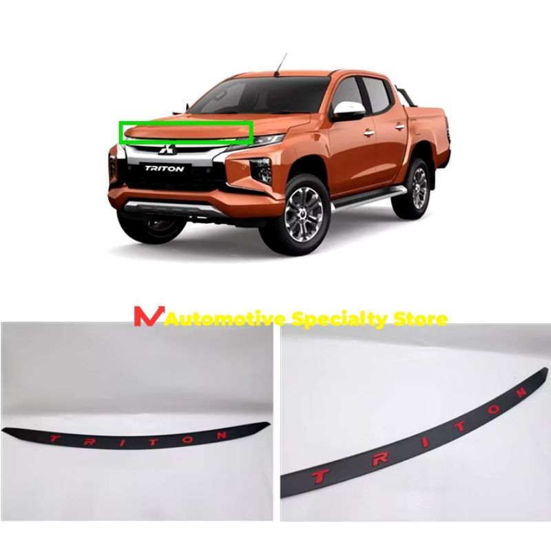 Mitsubishi triton 2019-2021 front bonet bonnet hood trim guard ...