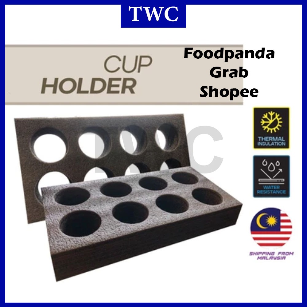 TWC Food Delivery Bag Cup Holder 2 HOLES 4 HOLES 6 HOLES 8 HOLES Cup ...