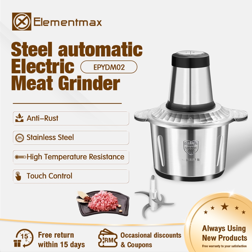 2L/3L Stainless Steel Electric Meat Grinder MultiFunction Kitchen Food ...