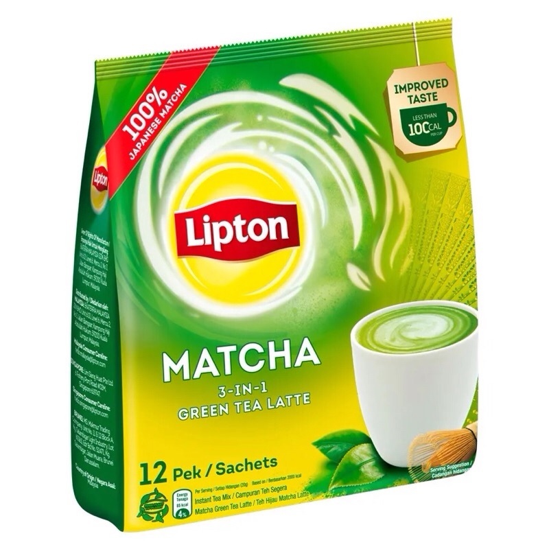 Lipton Milk Tea 3in1 Matcha Green Tea 12s x 20g | Shopee Malaysia