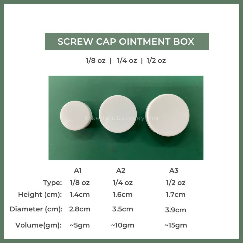 [5 pcs]Ointment Box | Cream Container | Bekas Tester | Krim Jar ...
