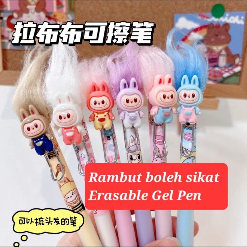 Labubu 3D Erasable Blue Gel Pen 0.5mm | Shopee Malaysia