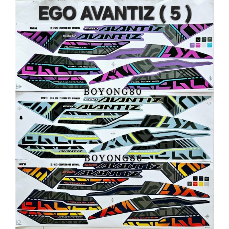 YAMAHA EGO AVANTIZ 125 ( 5 ) NEW BODY STICKER ( READY STOCK ) | Shopee ...