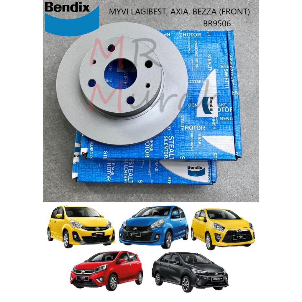Original Bendix BR9506 Myvi Lagibest front disc rotor - Icon/Axia/Bezza ...