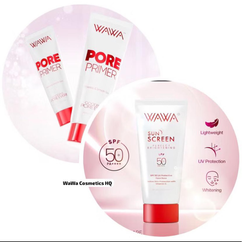 WAWA SUNSCREEN SPF50+ / TINTED SUNSCREEN SPF35+ (LIGHT/NATURAL) / GLOW ...