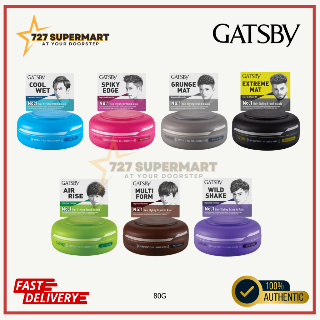 GATSBY MOVING RUBBER 80G (MENS HAIR WAX) | Shopee Malaysia