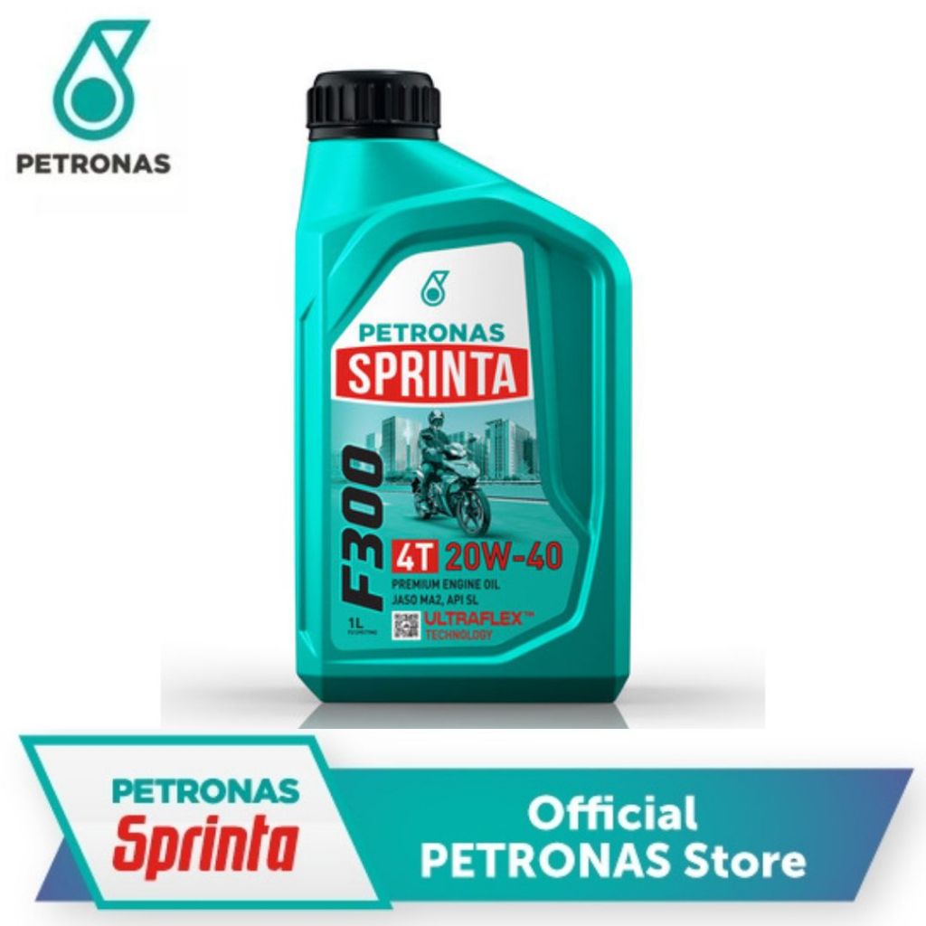 PETRONAS Sprinta 4T F300 20W-40 Mineral - Minyak Hitam +ESTER API SN ...