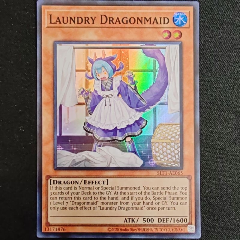 YUGIOH SLF1-AE065 Laundry Dragonmaid[SR/SER] | Shopee Malaysia