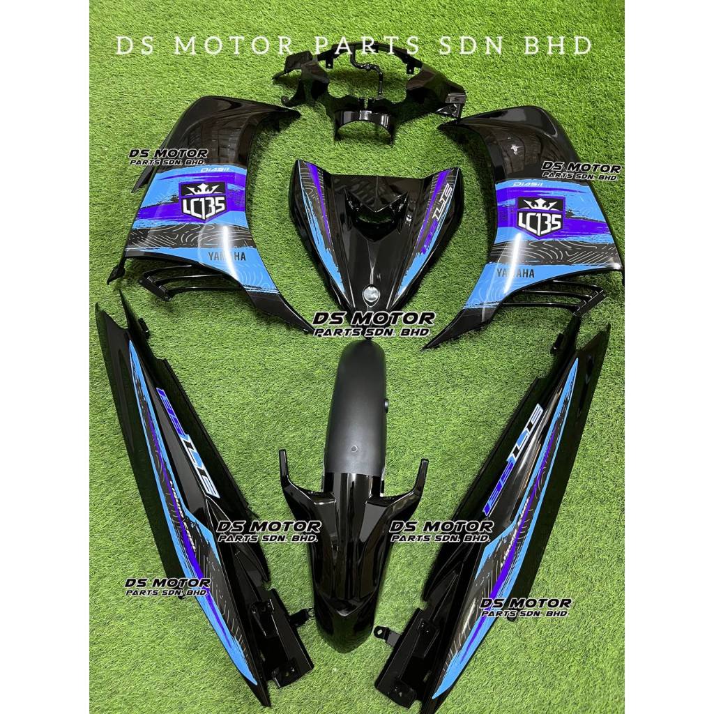 COVER SET LC135 V2~V7 HITAM BIRU EDITION | Shopee Malaysia