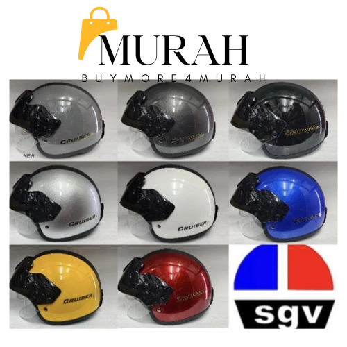 MURAH IN MARKET!!! SGV CRUISER2 VISOREX HELMET 60CM Modern Grey ...