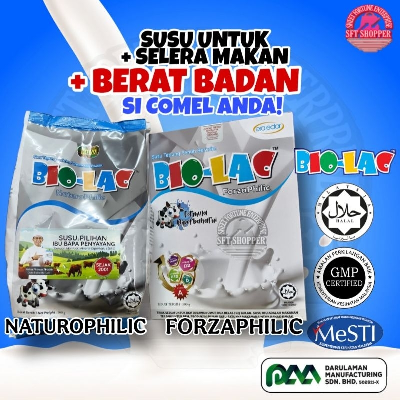 SUSU BIOLAC 1 Pack 500g Susu Milk Formula Bayi Semulajadi Susu Era Edar ...