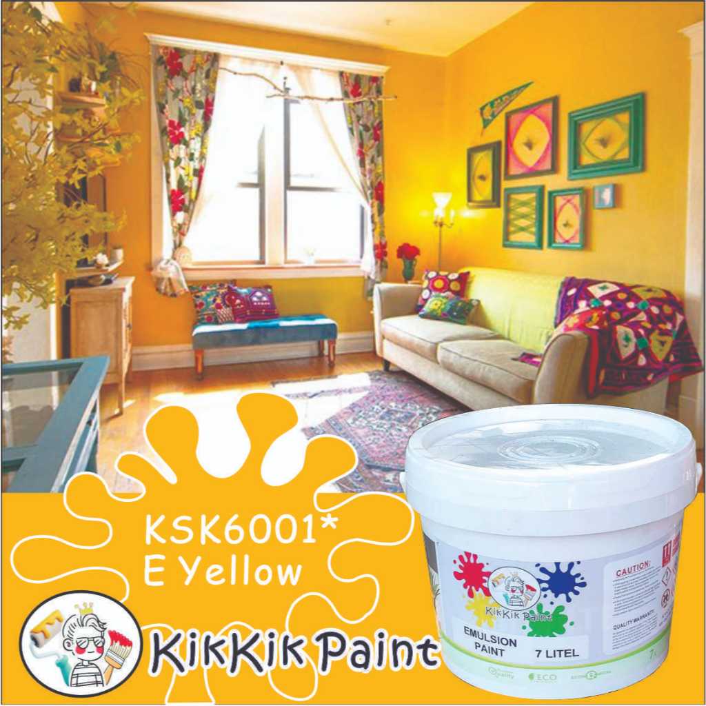 KSK6001* E YELLOW ( 7L ) EMULSION PAINT Cat Interior / Ceiling / WALL ...