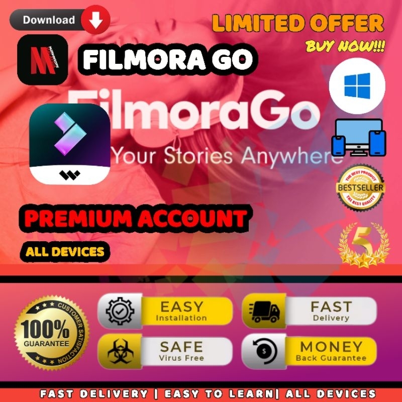 FILMORA Go ⭐ Full Version ⭐ All Devices & Windows PC Software ...