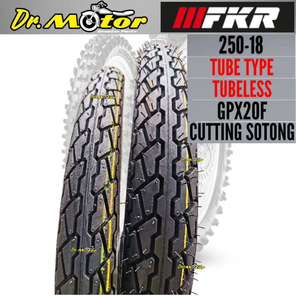 FKR 250 18 GPX20F Tube Type Tubeless Cutting Sotong Tyre Tayar TIRE ...
