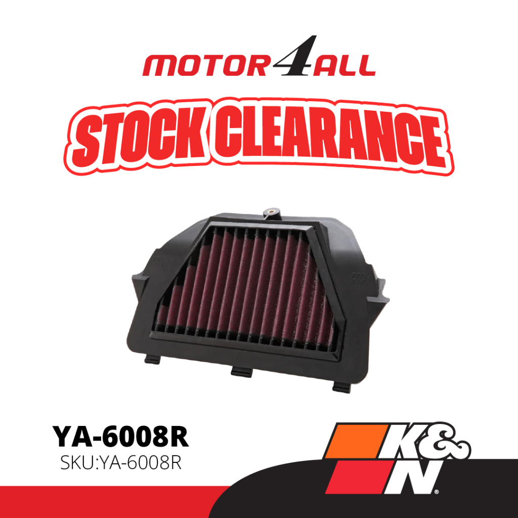 CLEARANCE K&N-YA-6008R-Replacement Air Filter for Motorcycle Yamaha YZF ...