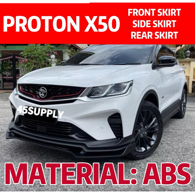 PROTON X50 R DESIGN MATERIAL ABS FULL SET(FRONT SKIRT/SIDE SKIRT/REAR ...