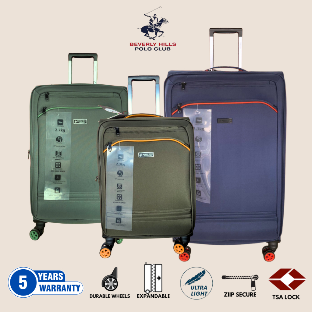 Beverly Hills Polo Club Nylon Ultra Light Trolley Case 307307 | Shopee ...