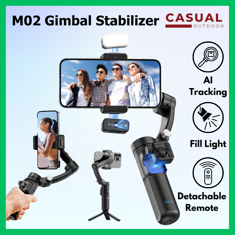 M02 3-Axis Gimbal Stabilizer Anti-shake Handheld Phone Stabilizer ...