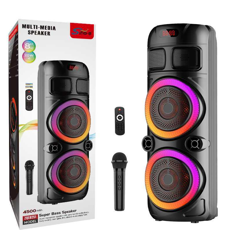 Sing e ZQS 8251 Wireless Karaoke Bluetooth Speaker Wireless Microphone Charger Type-C Karaoke ...