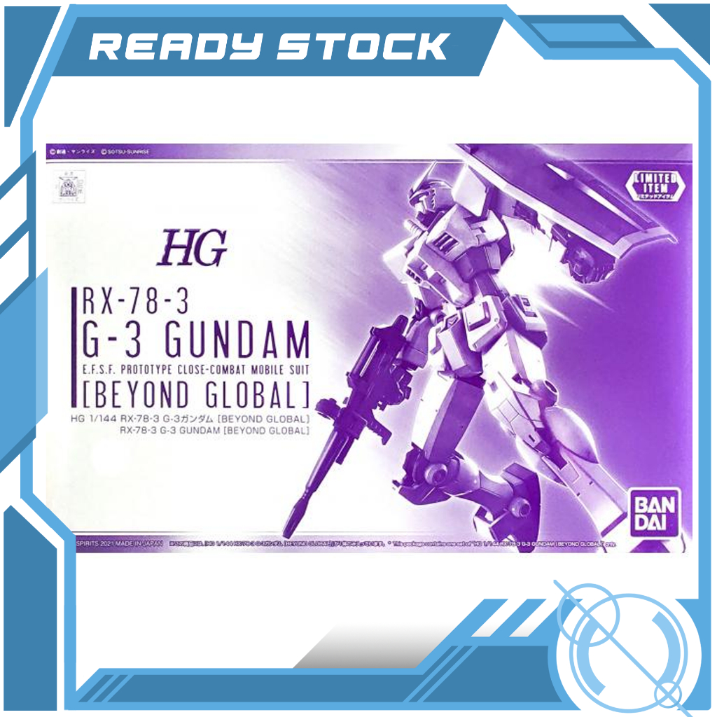 HG 1/144 RX-78-3 Gundam "G-3" (Beyond Global) Plastic Model Kit Gunpla Gundam Bandai (Ready ...