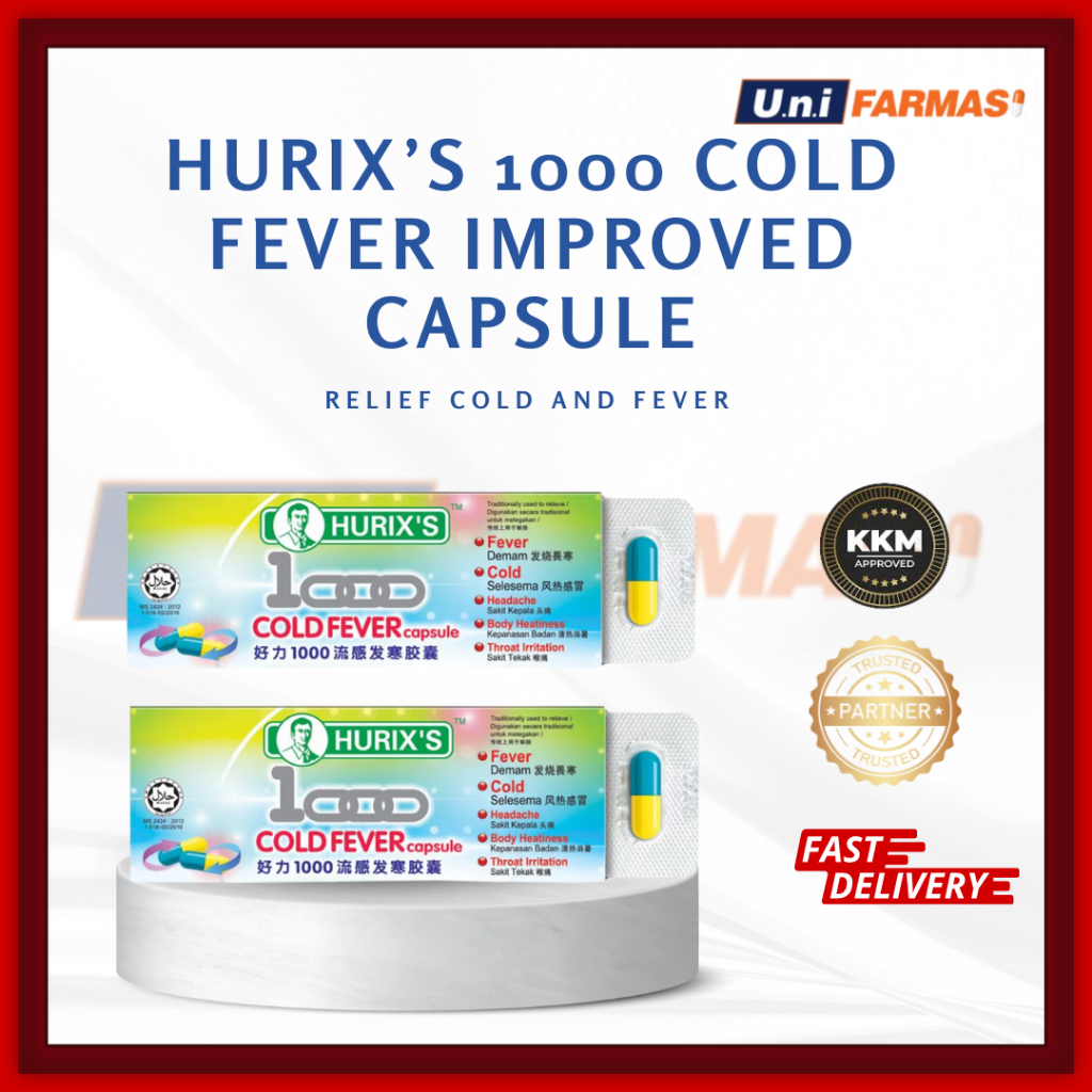 HURIX'S 1000 COLD FEVER IMPROVED CAPSULE 6 CAPSULES/PACK | Shopee Malaysia