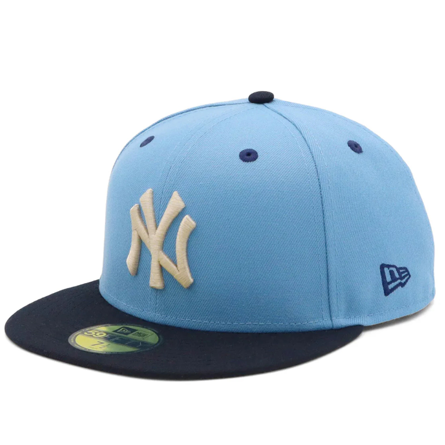 New York Yankees Authentic Sky Blue New Era 59Fifty Fitted | Shopee ...